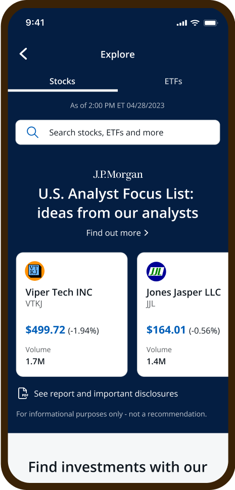 J.P. Morgan Self-Directed Investing Features | Chase