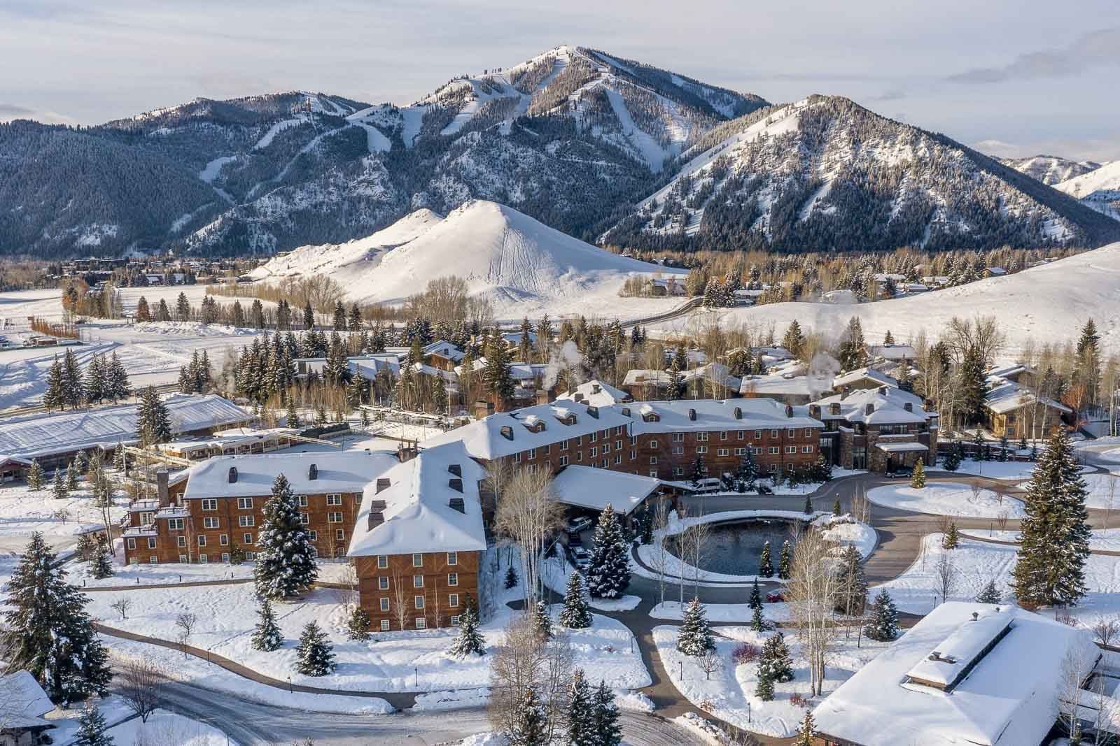 Aerial view of Sun Valley Lodge